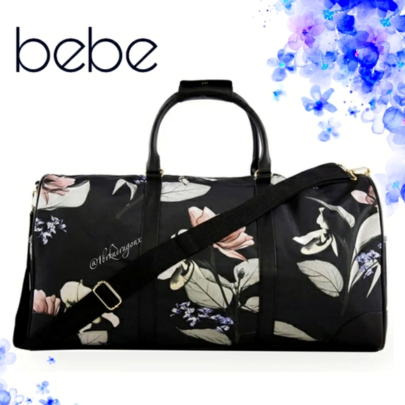 bebe | Bags | Nwt Gorgeous Bebe Floral Weekender Duffle Travel Bag Bebe ...